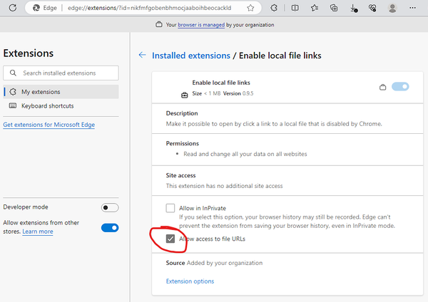 Chrome & Edge: linking to file locations